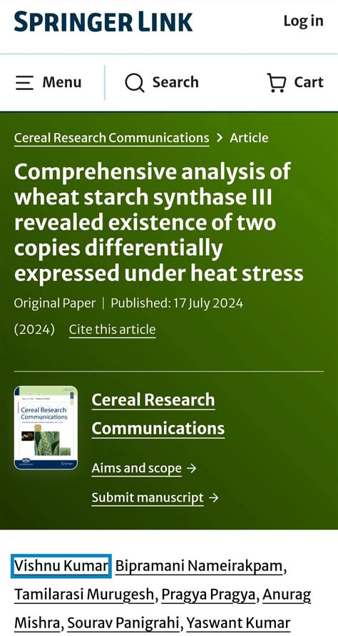 Vishnu Dhakad On Linkedin The Much Awaited Research Article Of My Msc Thesis Is Now Finally