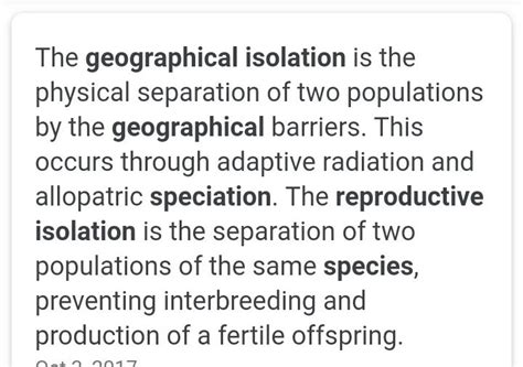 Geographic Isolation Examples Brainly At Roger Storey Blog