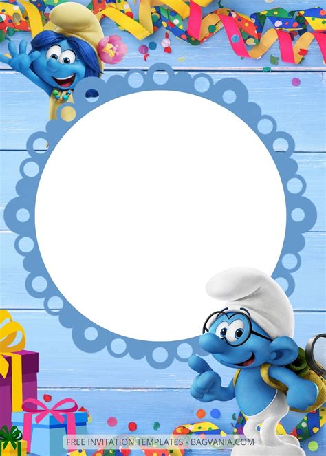 FREE EDITABLE 10 The Smurf Canva Birthday Invitation Templates