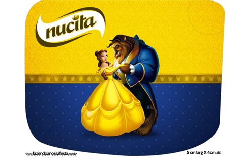 Rotulo Creminho Nucita A Bela E A Fera Fazendo A Nossa Festa