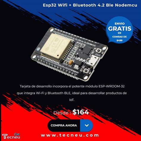 tecneu módulo esp32 wifi bluetooth 4 2 ble nodemcu