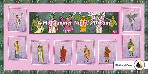 A Midsummer Night S Dream Bulletin Board Pack Teacher Made