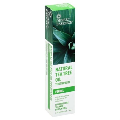Desert Essence Toothpaste Tea Tree Fennel 3 Pk 6 25 Oz Fred Meyer