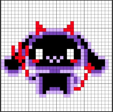 Devil Cinnamoroll Pattern Easy Pixel Art Pixel Art Design Pixel Art