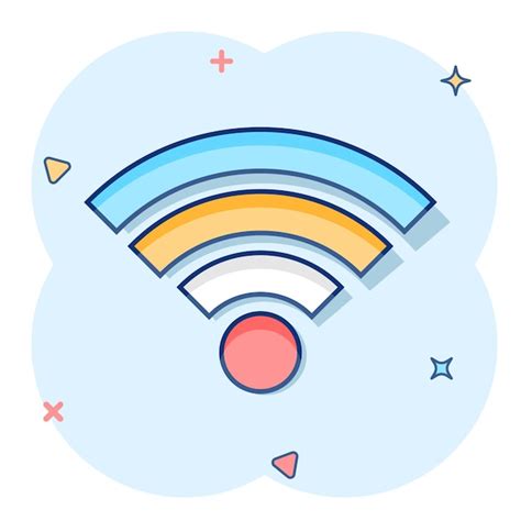 Premium Vector Wifi Internet Icon In Comic Style Wifi Wireless