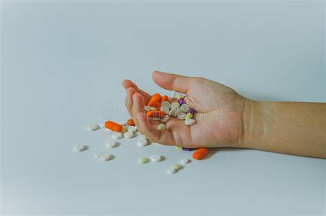 Close Up Hand Of A Young Person Dying After Taking Overdose Medication