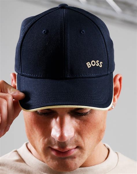 Boss Bold Curved Cap Dark Blue 403 Terraces Menswear