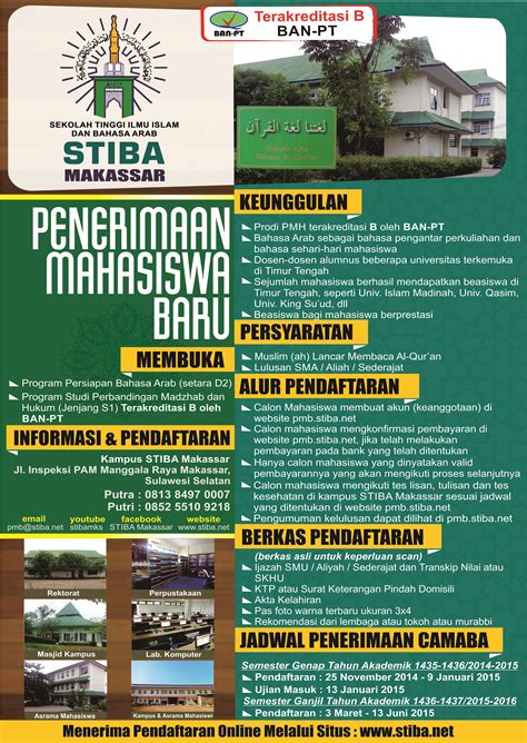 Penerimaan Mahasiswa Baru Iai Stiba Makassar