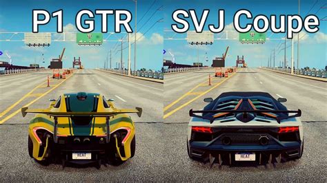 NFS Heat McLaren P1 GTR Vs Lamborghini Aventador SVJ Coupe Drag Race