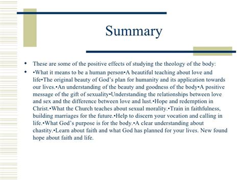 Introduction To Theology Of The Body