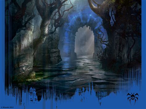 Dimir Guildgate Enigmatic Fantasy Landscape Hd Wallpaper