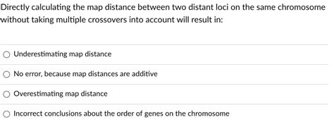 Directly Calculating The Map Distance Between Two Distant Loci On The