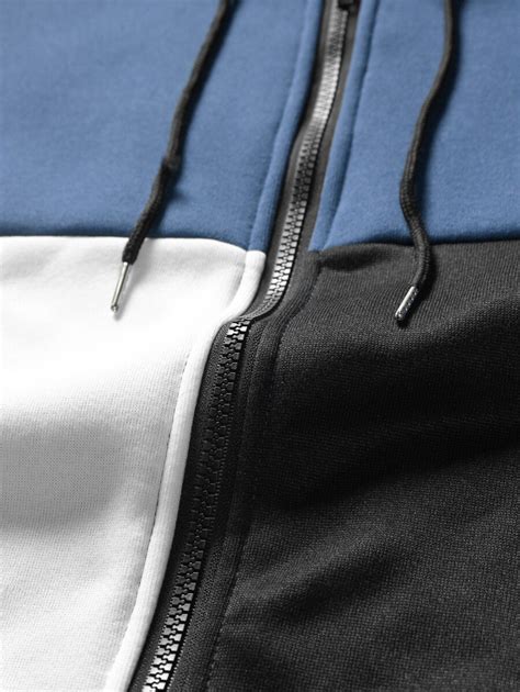 Manfinity Hypemode Men Colorblock Drawstring Thermal Hoodie And Sweatpants Without Tee Shein Usa