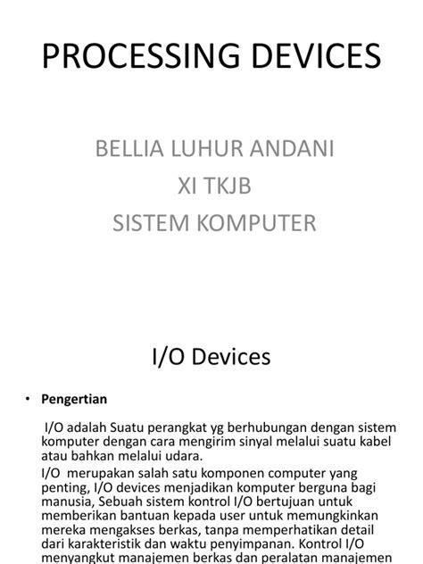 Processing Devices Pdf