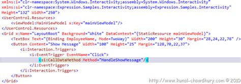 Using Eventtrigger In Xaml For Mvvm No Code Behind Codeproject