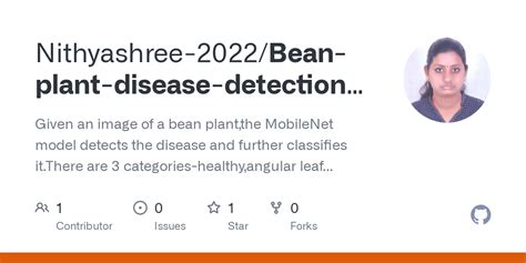 Github Nithyashree Bean Plant Disease Detection And