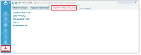 How To Use The My Account Tab Jarvee