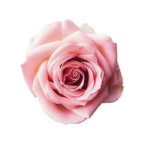 Bovenaanzicht Roze Roos Geïsoleerd Op Een Witte Achtergrond Roos Bloem Roze Roos Afbeelding