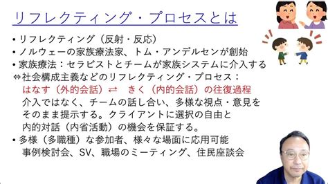 Zoomを活用した直接対話しないリフレクティング・プロセスを体験する～廣川進先生の動画をご覧ください～ Youtube