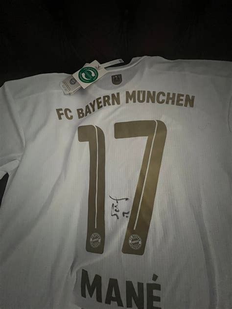 Signed Sadio Mane Bayern Munich Away Shirt My Store