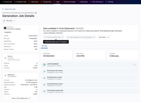 how to create database subsets for ephemeral environments tonic ai