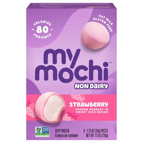 My Mochi™ Vegan Strawberry Mochi Oat Milk Frozen Dessert 6 Ct 15 Oz
