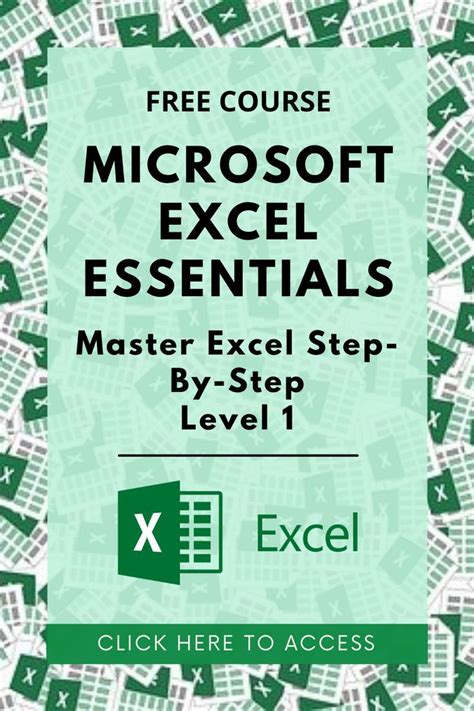 Microsoft Excel Essentials Level 1 Basics Master Excel Step By Step Learn Excel