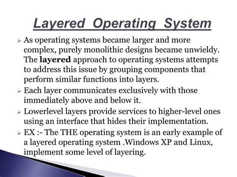 Architecture Of Operating System Pptx Operating Systems Computer Software And Applications