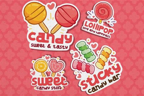 Colorful Candy Font Youworkforthem