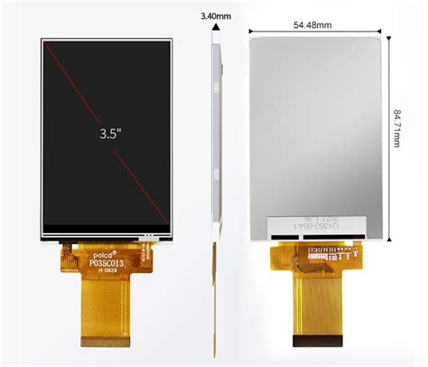 Polcd 35 Inch Mcu Spi Interface Ili9488 Tft Lcd Screen With Resistive Touch Panel 320480 35