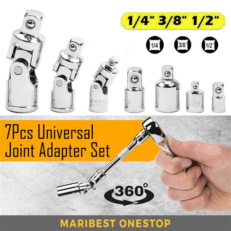Universal Joint Socket Set Flex U Joint Adaptor Swivel Socket Wrench
