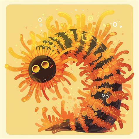 Fan Worm Extending Its Tentacles Premium Ai Generated Vector