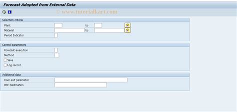 MPR1 SAP Tcode Forecast Adopted From External Data
