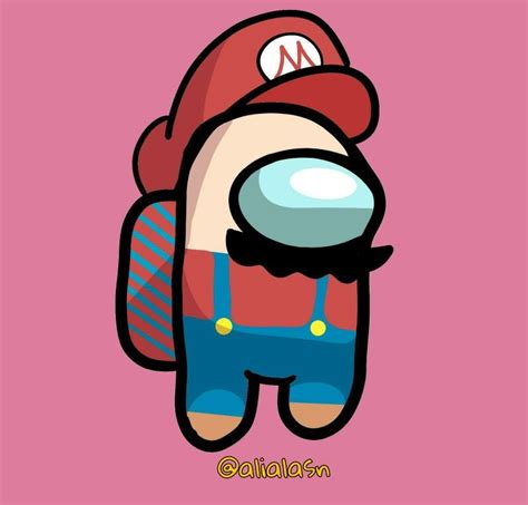 Super Mario In Among Us Style Sfondi Carini Disegni Dei Personaggi