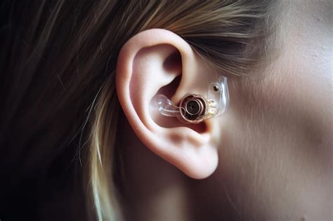 Premium Photo A Woman With A Hearing Aid In Her Ear