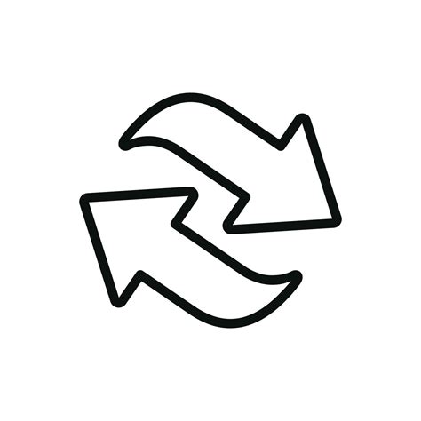 Reverse Arrow Icon Isolated On White Background 23642790 Vector Art At