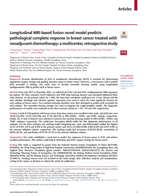 Pdf Longitudinal Mri Based Fusion Novel Model Predicts Pathological