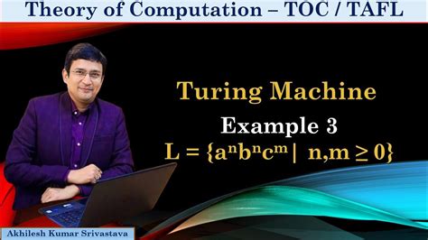 Turing Machine For A N B N C M Example 3 Youtube