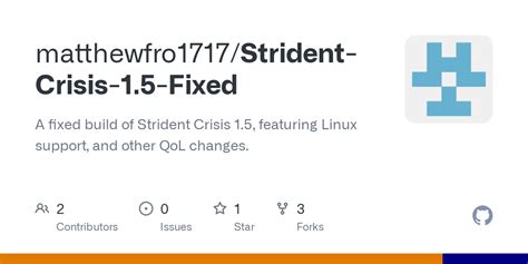 Strident Crisis 1 5 Fixed README Md At Main Matthewfro1717 Strident