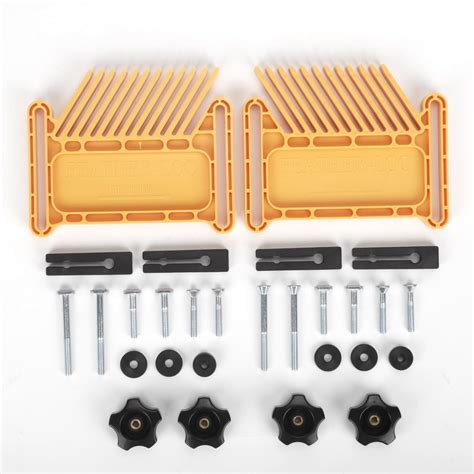 Aleawol Table Saw Featherboard 2pcs Yellow Woodworking Feather Board Stackable Feather Loc