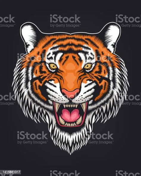 Tiger 헤드 로고 디자인 영감 귀하의 비즈니스 및 회사에 대 한 갈고리 발톱에 대한 스톡 벡터 아트 및 기타 이미지