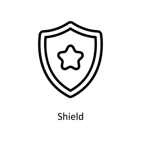 Shield Vector Outline Icons Simple Stock Illustration Stock 22355533