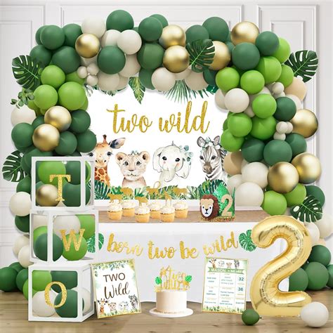 Yshmfeux Two Wild Birthday Decorations Party Supplies