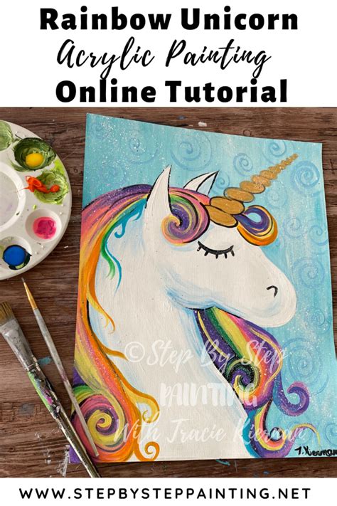 How To Paint A Rainbow Unicorn Easy Step By Step Painting