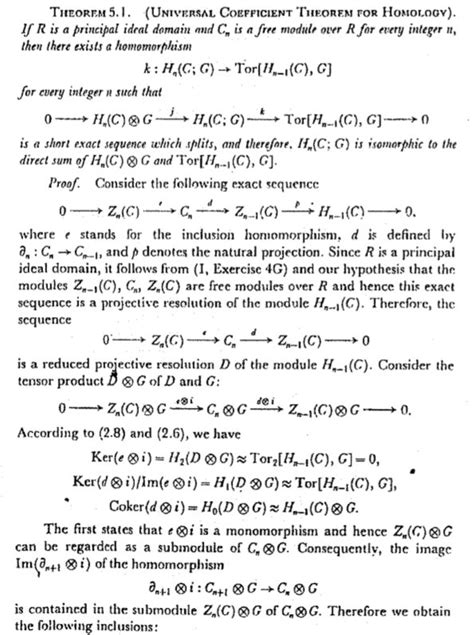 Abstract Algebra Adapting A Proof Of The Universal Coefficient