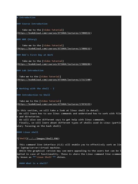 Introduction To Linux Shell Pdf Kernel Operating System Shell