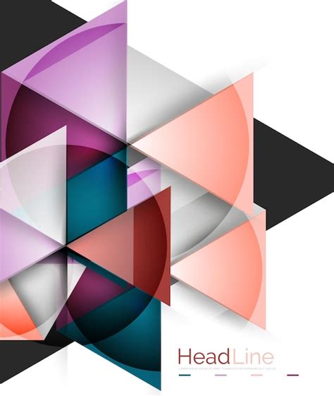 Premium Vector Glossy Glass Modern Triangle Layout