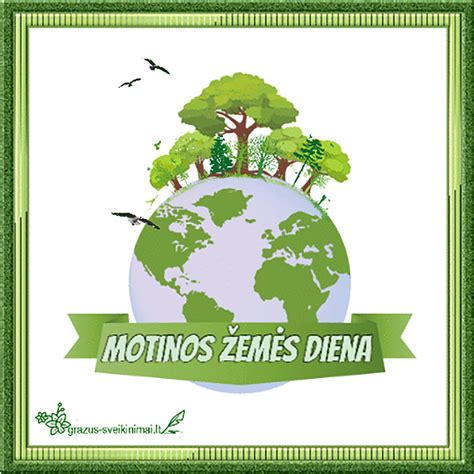 Su Motinos Žemės Diena Gražus Atvirukas