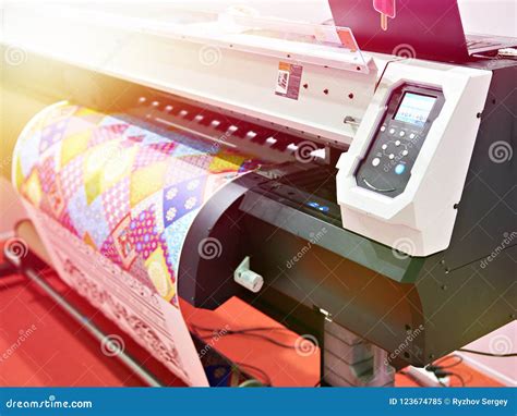 Big Plotter Printer With LED Stock Image Image Of Pipe Format 123674785