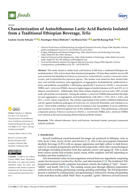 (PDF) Characterization of Autochthonous Lactic Acid Bacteria Isolated from a Traditional ...